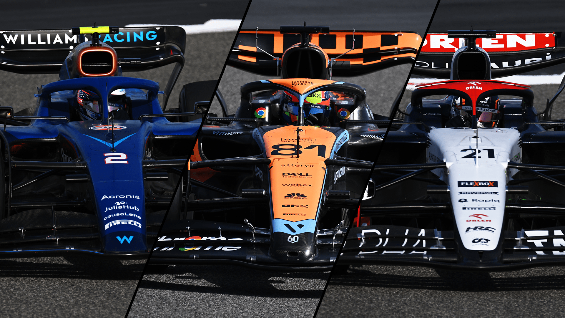 Rookie drivers Logan Sargeant, Oscar Piastri and Nyck de Vries react to their first pre-season ...