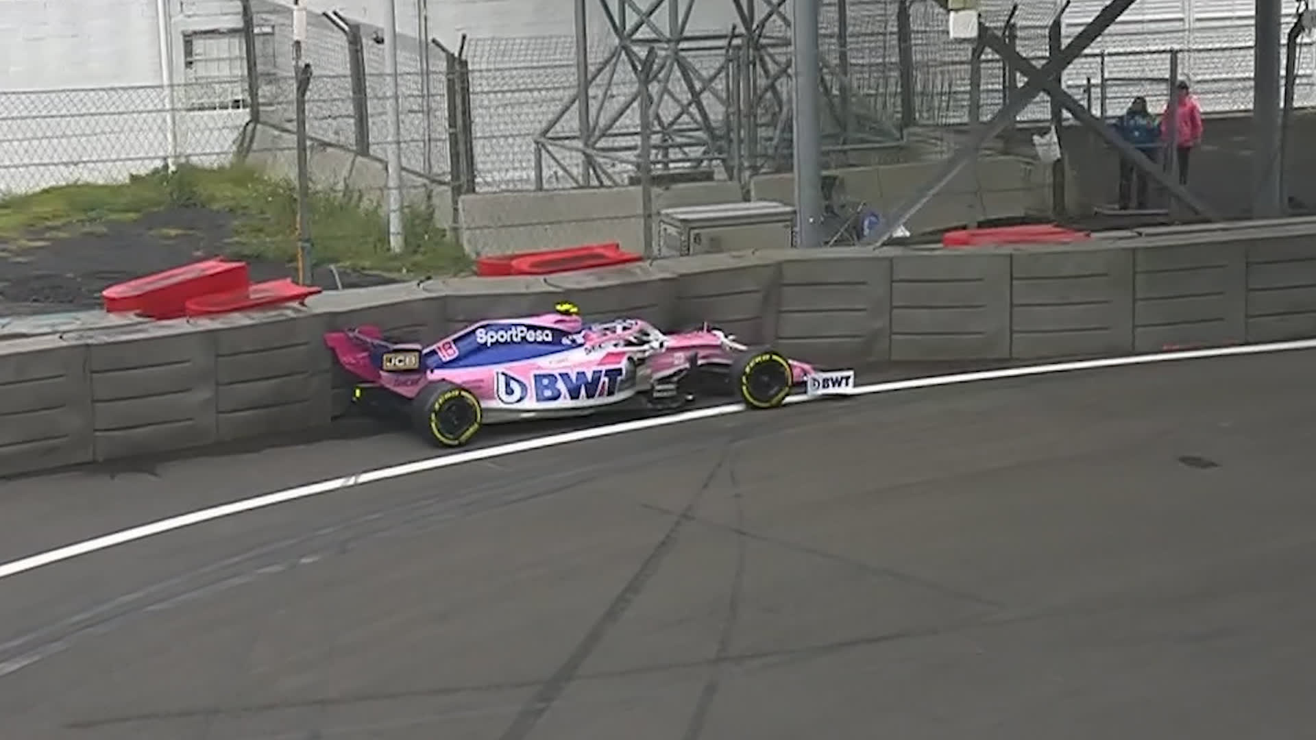 WATCH: Racing Point's Stroll slams into wall in Mexico FP1 | Formula 1®