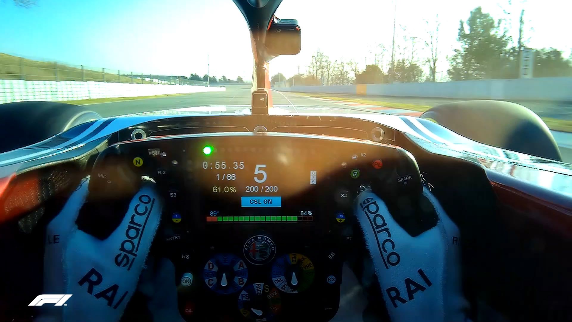 VISOR CAM: Kimi Raikkonen's driver's eye view in Barcelona | Formula 1®