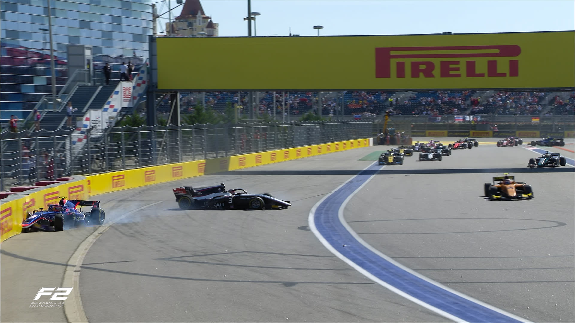 WATCH: F2 sprint race red-flagged after big crash