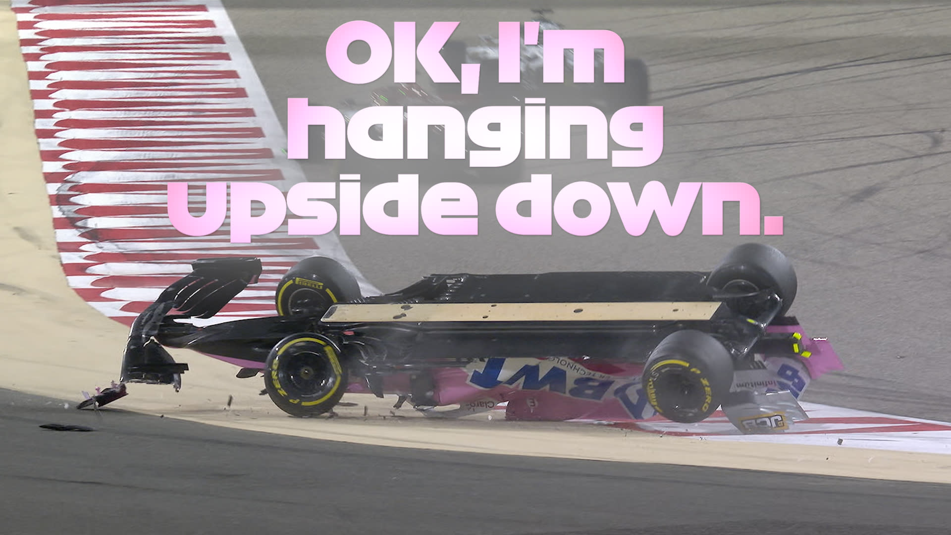 WATCH: Lance Stroll walks away after being flipped upside down on first ...