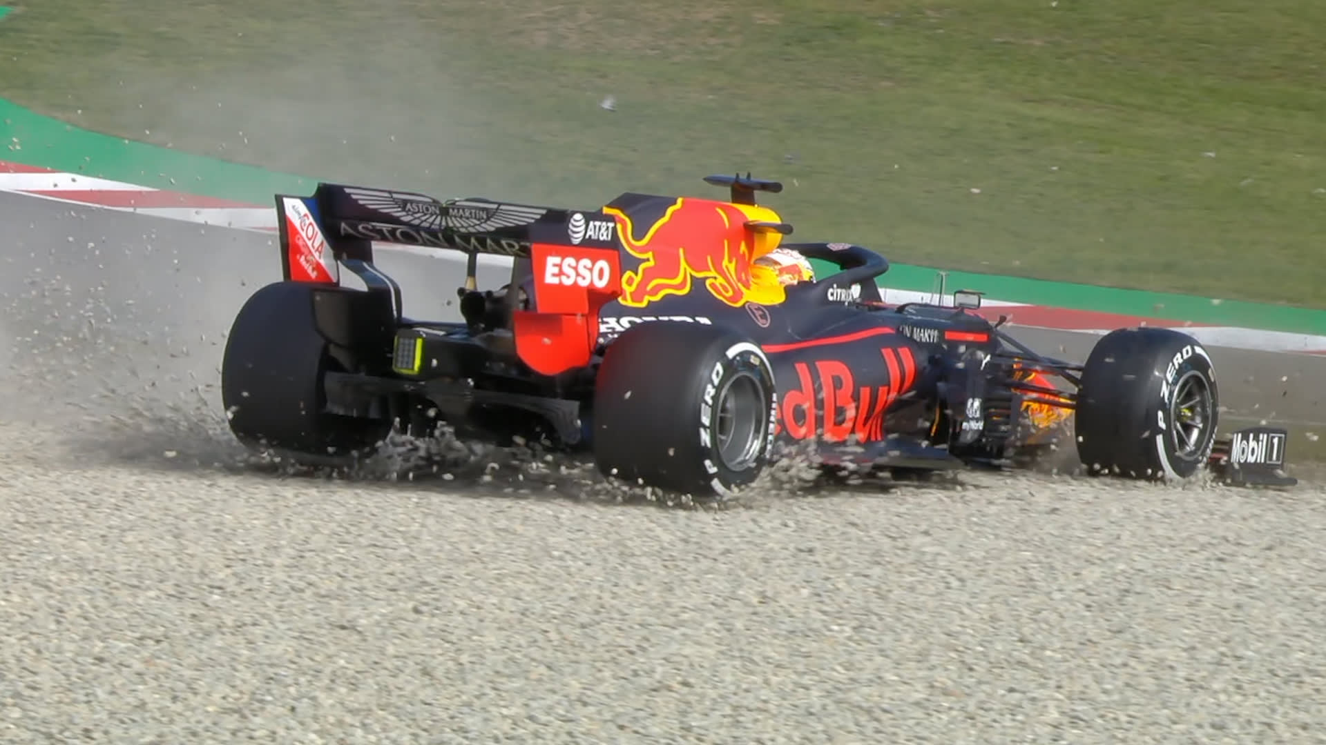 WATCH: Max Verstappen gets stuck in the gravel on Day 2, Week 2 of F1 ...