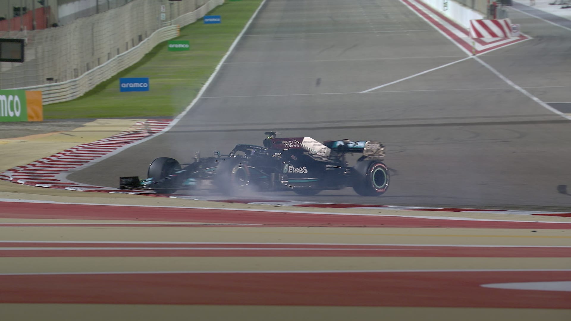 WATCH: Hamilton suffers big spin coming out of the final corner ...