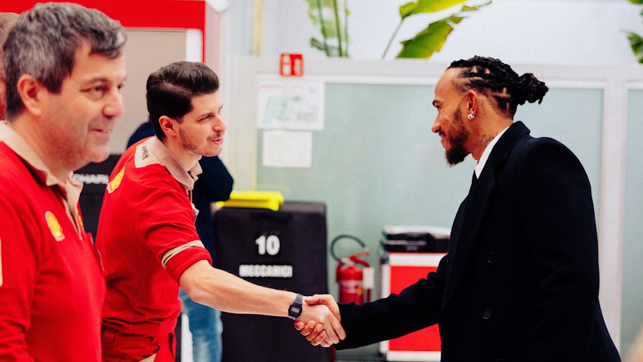 IN PHOTOS: Lewis Hamilton soaks up his first day as a Ferrari driver at ...