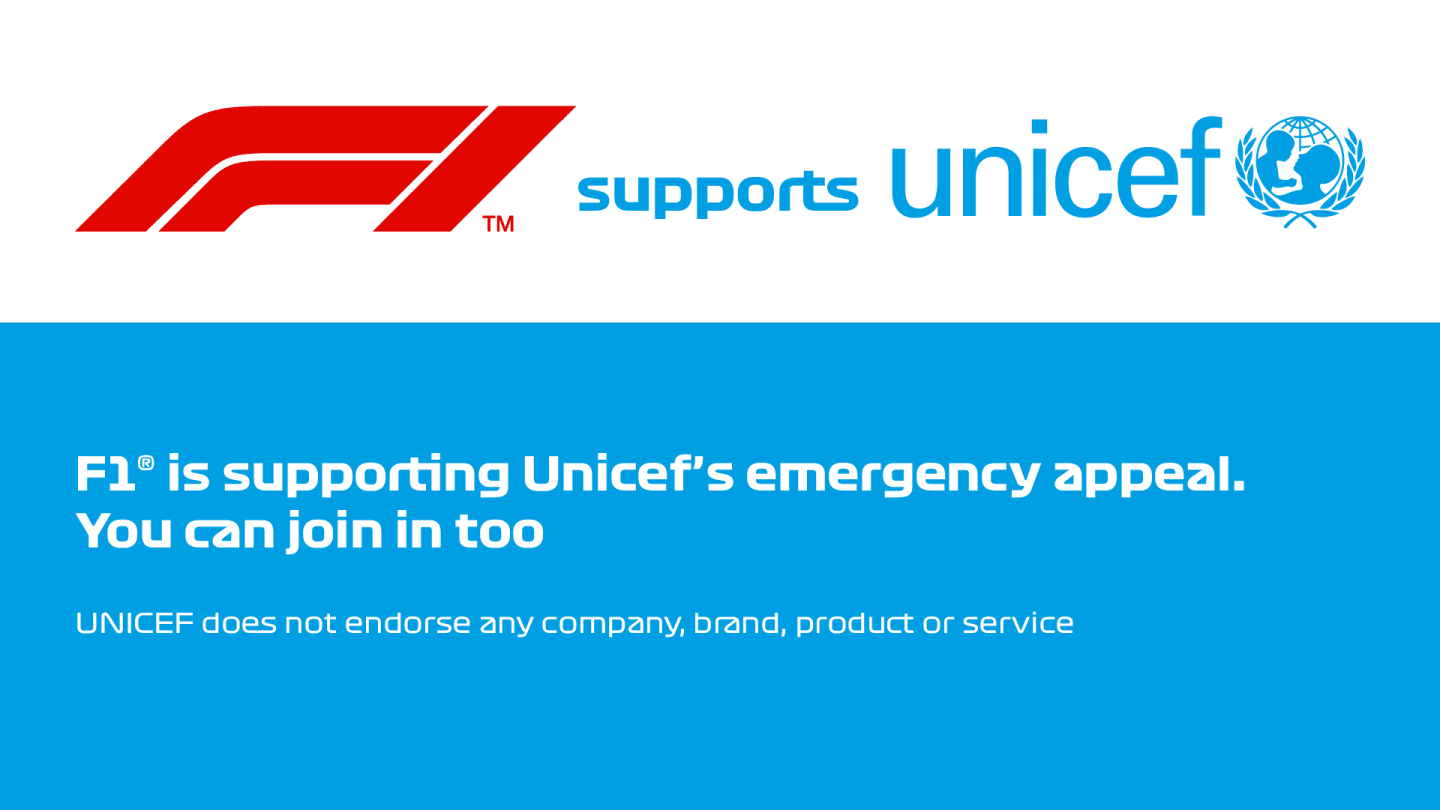 F1 is supporting Unicef's emergency appeal | Formula 1®