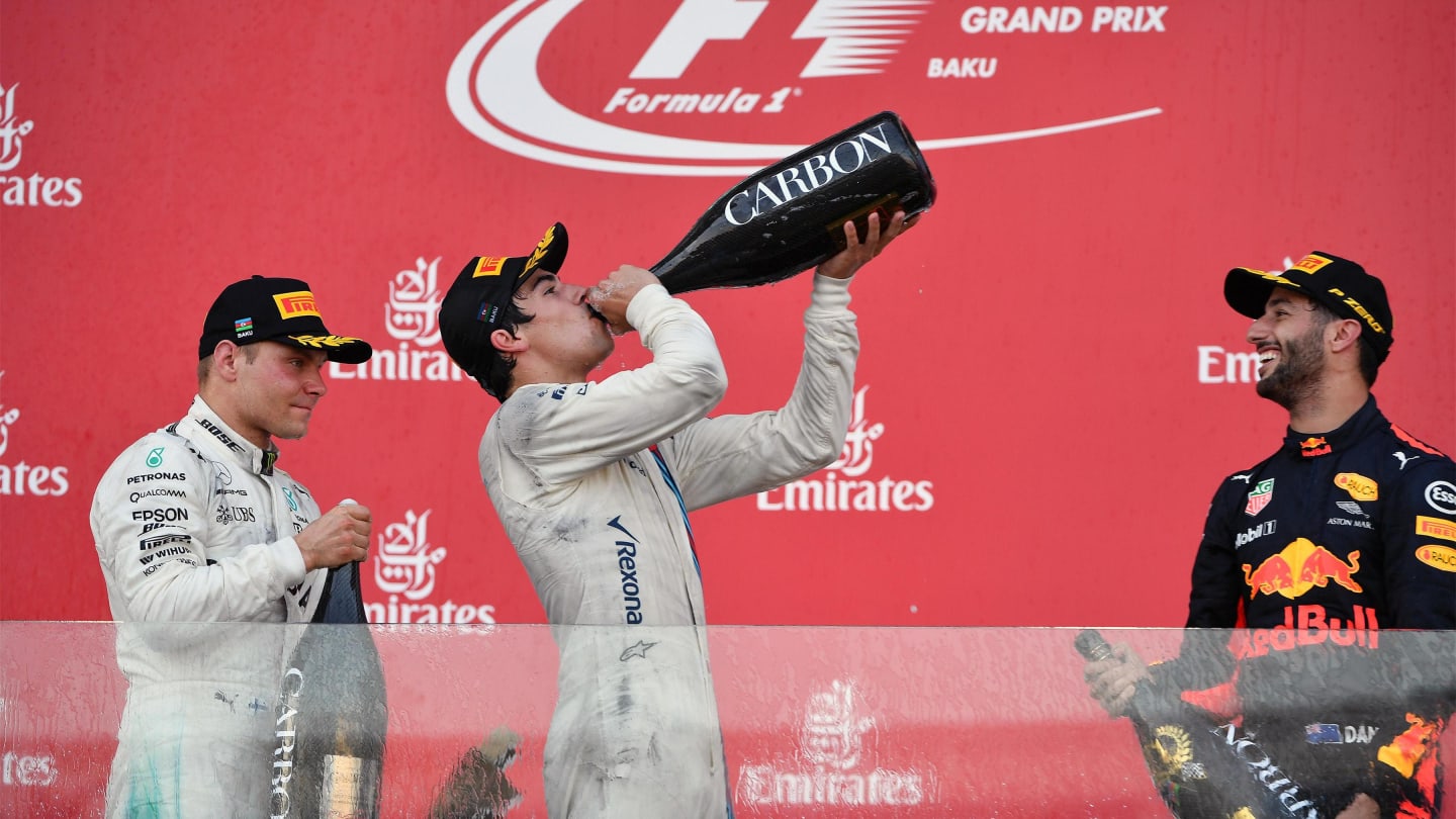 Stroll 'lost for words' after maiden F1 podium
