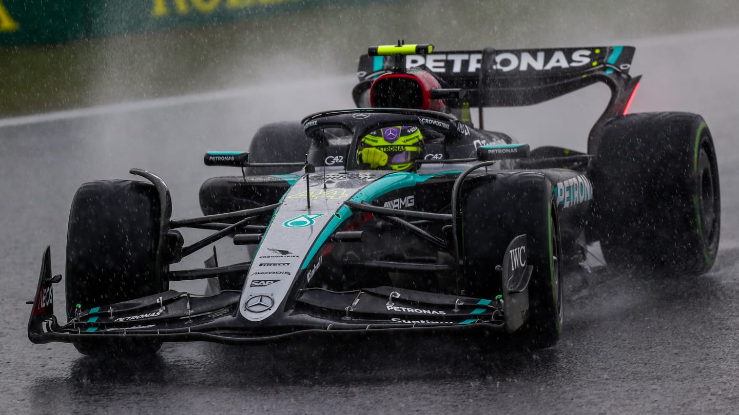 Lewis Hamilton ‘so happy’ after claiming P2 amid ‘tricky conditions’ of ...
