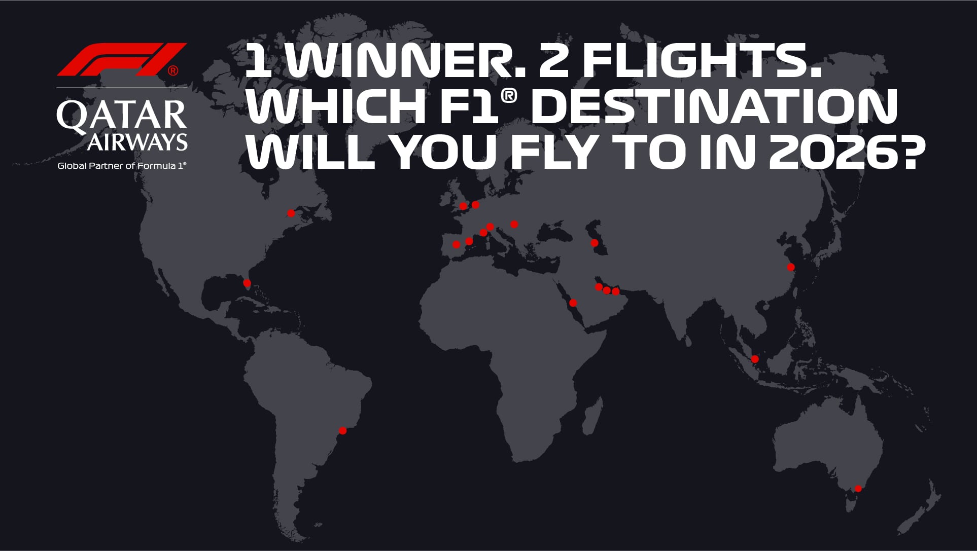 Fly to an F1® destination with Qatar Airways in 2025