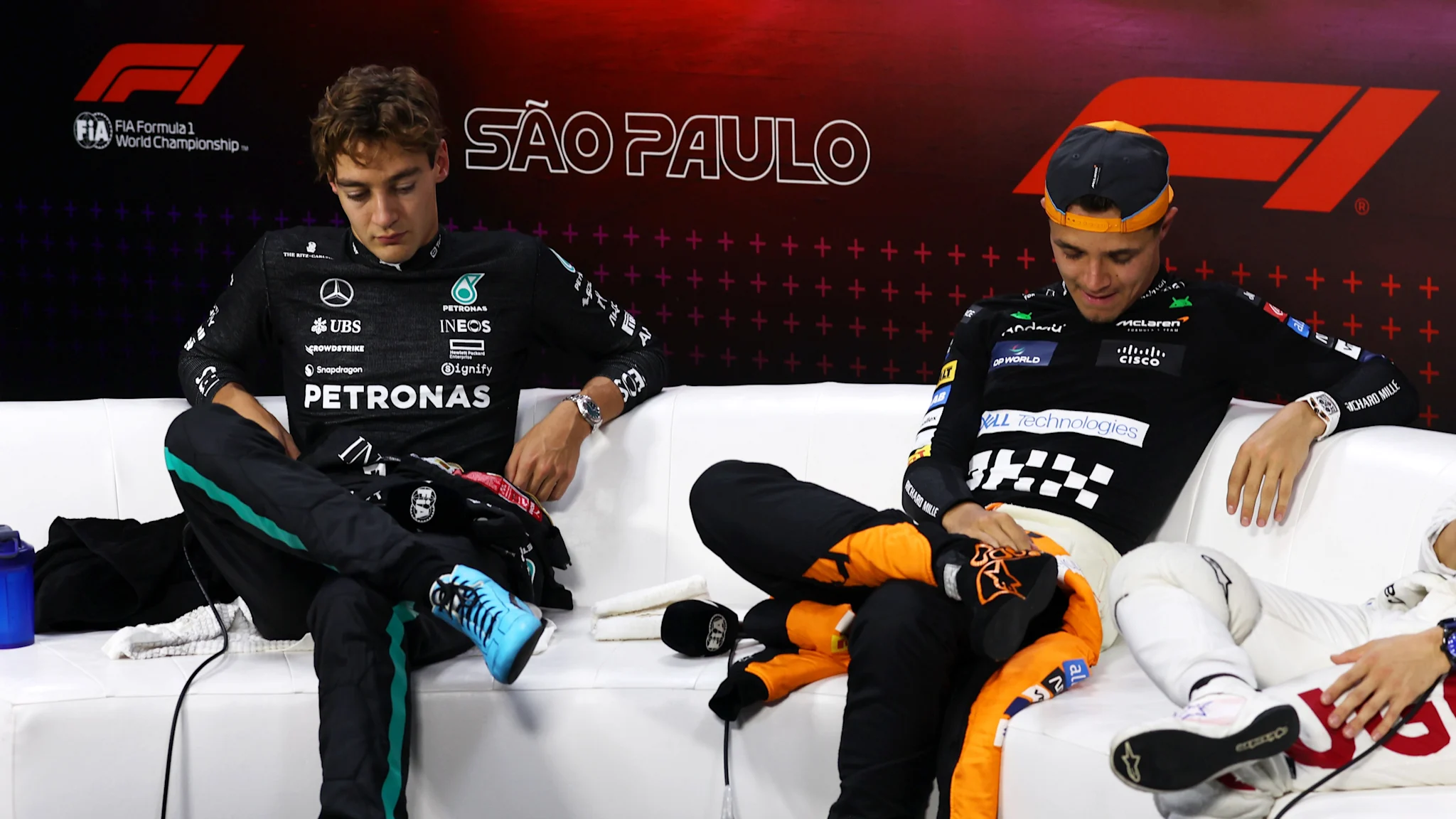 Lando Norris and George Russell punished over formation lap incident in ...