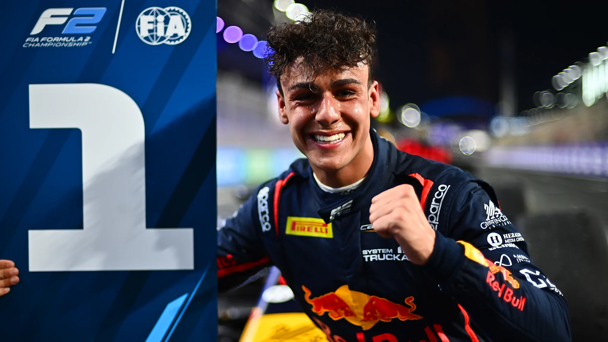 F2: Arvid Lindblad becomes youngest winner in Formula 2 history as he ...