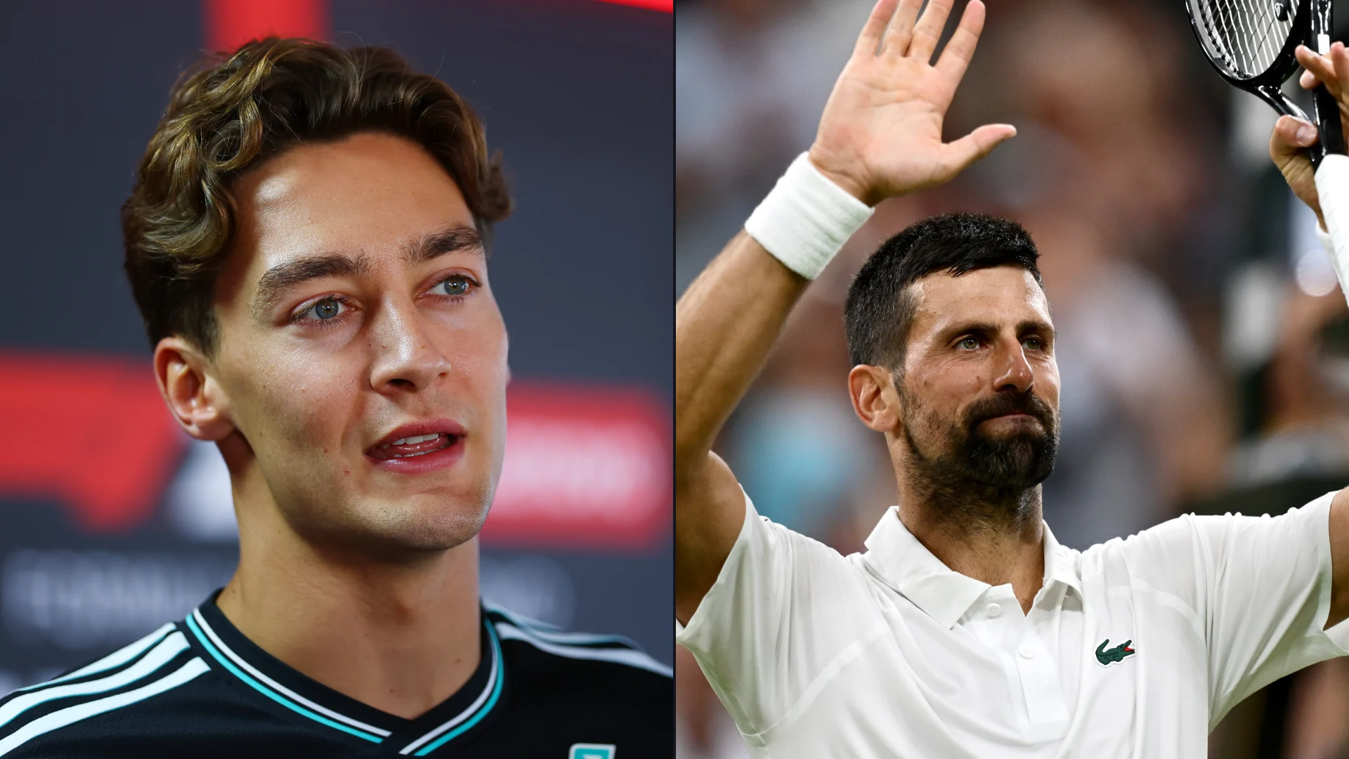 George Russell reveals how conversation with tennis star Djokovic ...