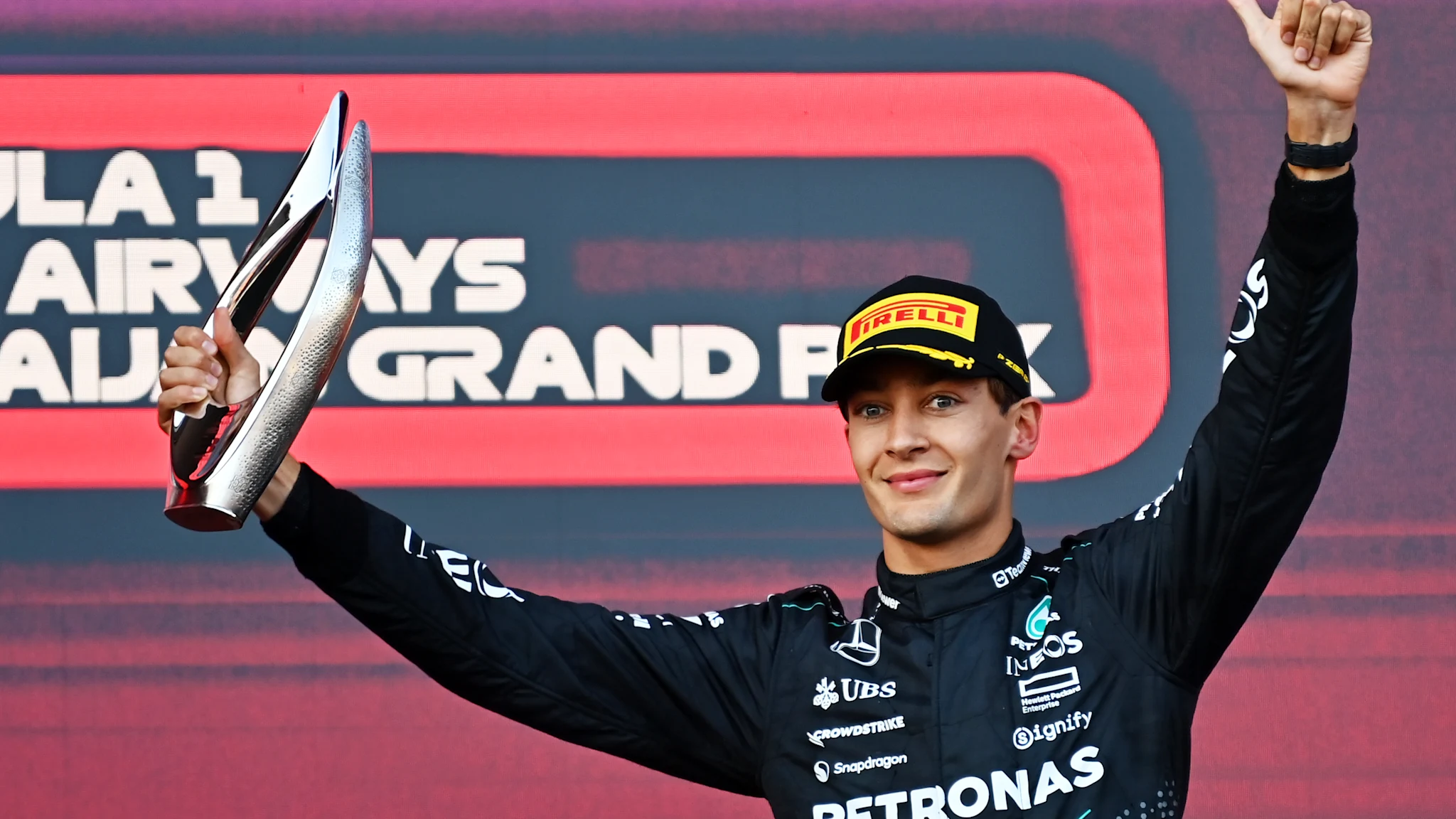 ‘We’ve got to be realistic’ – George Russell ‘surprised’ by Baku podium ...