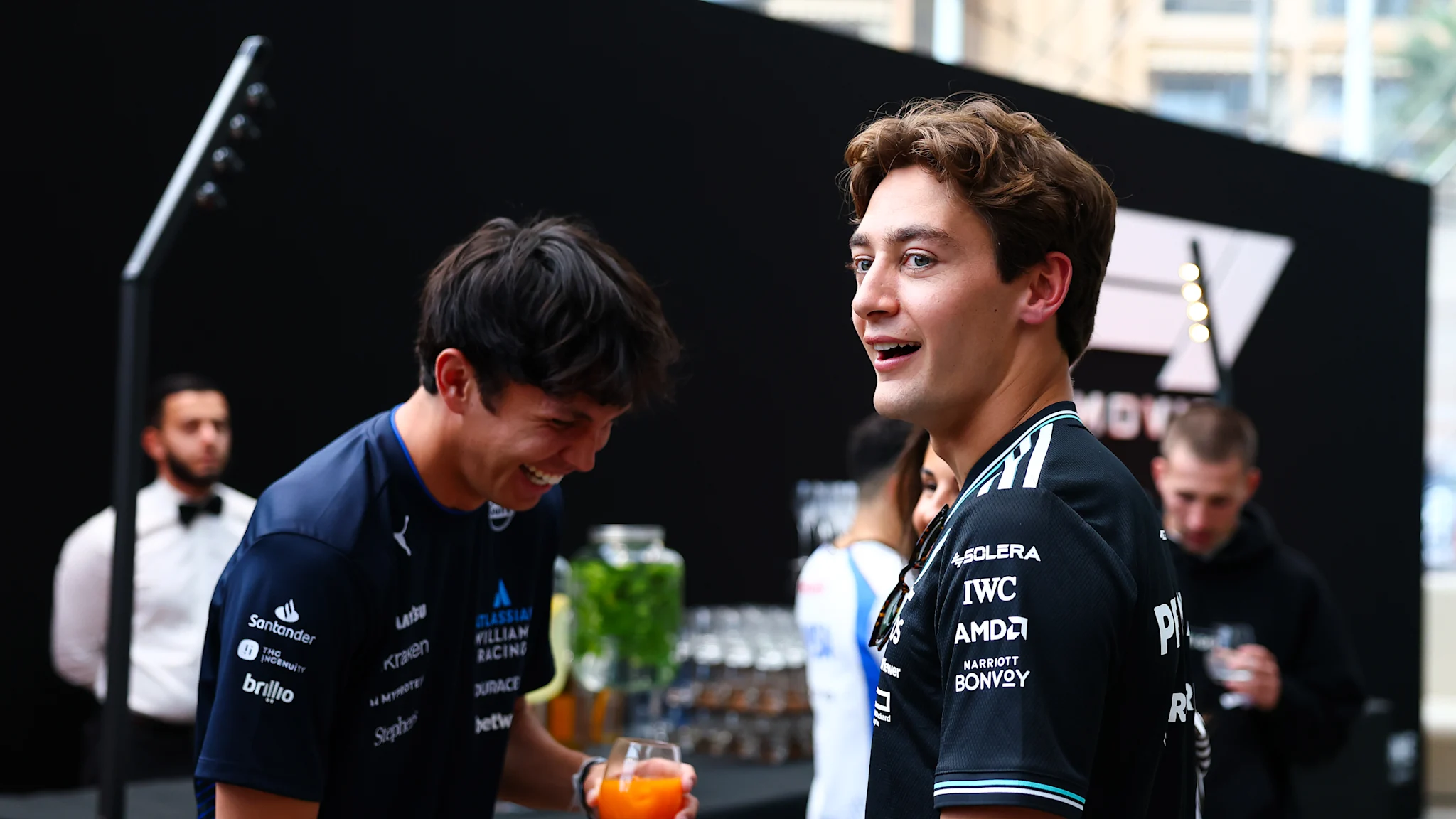 George Russell jokes that Alex Albon will ‘get the dinner bill’ after ...