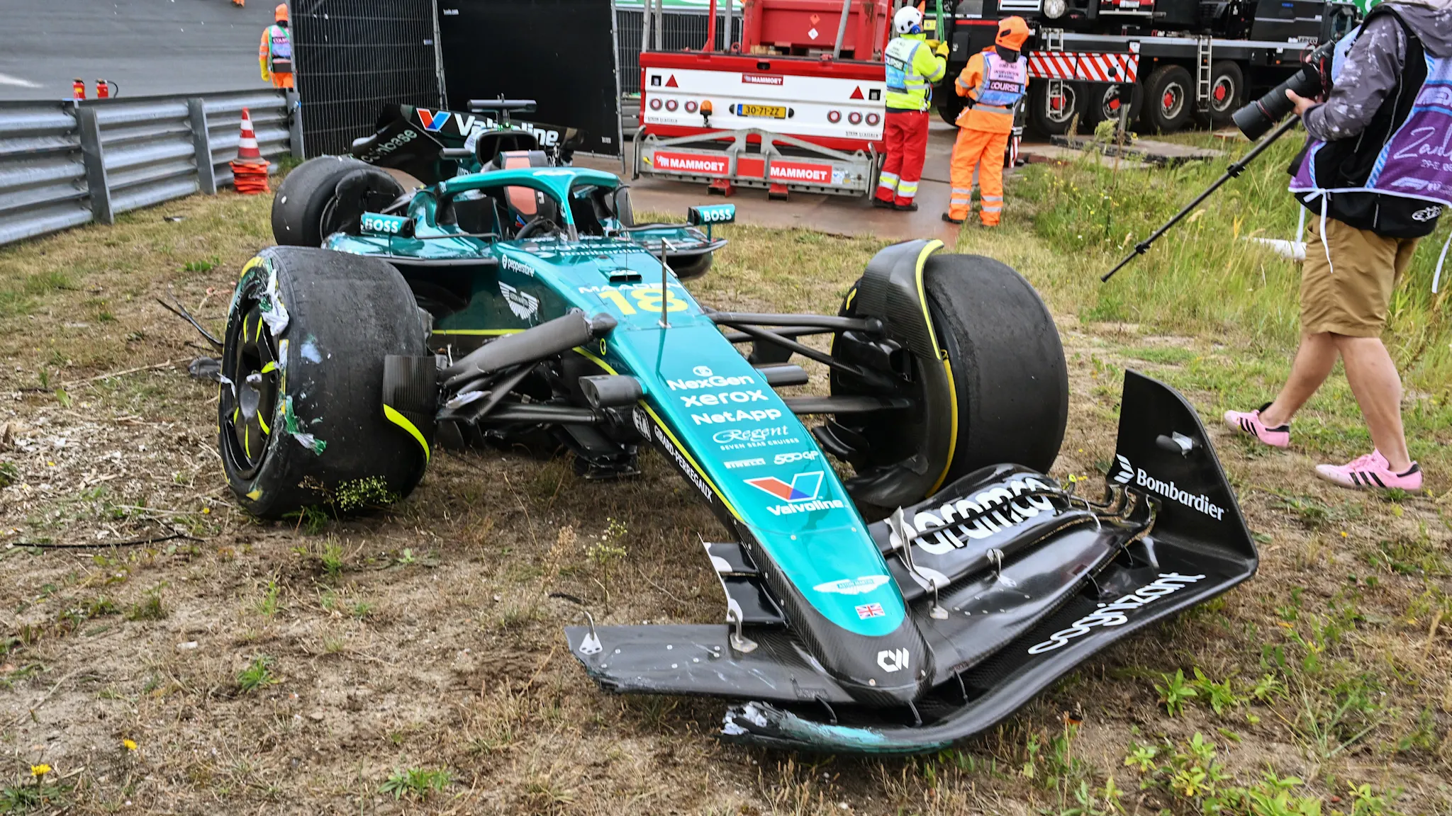 WATCH: Lance Stroll suffers heavy crash in Free Practice 2 at the Dutch ...